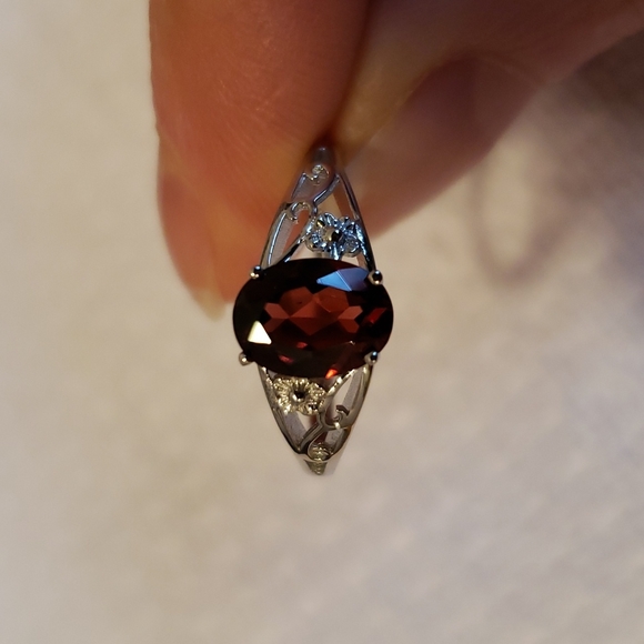 Jewelry | Sterling Silver Garnet Ring Size 6 | Poshmark